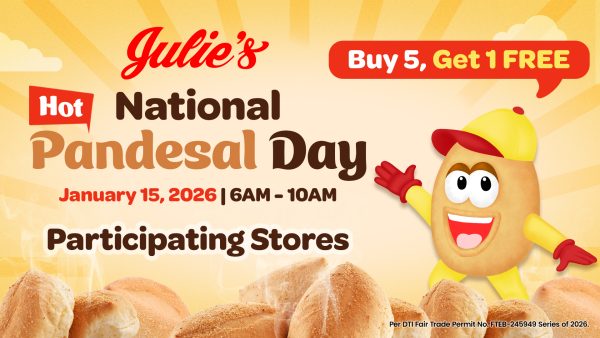 Enjoy 5+1 Pandesal during the 10th National Pandesal Day! - Julie's ...